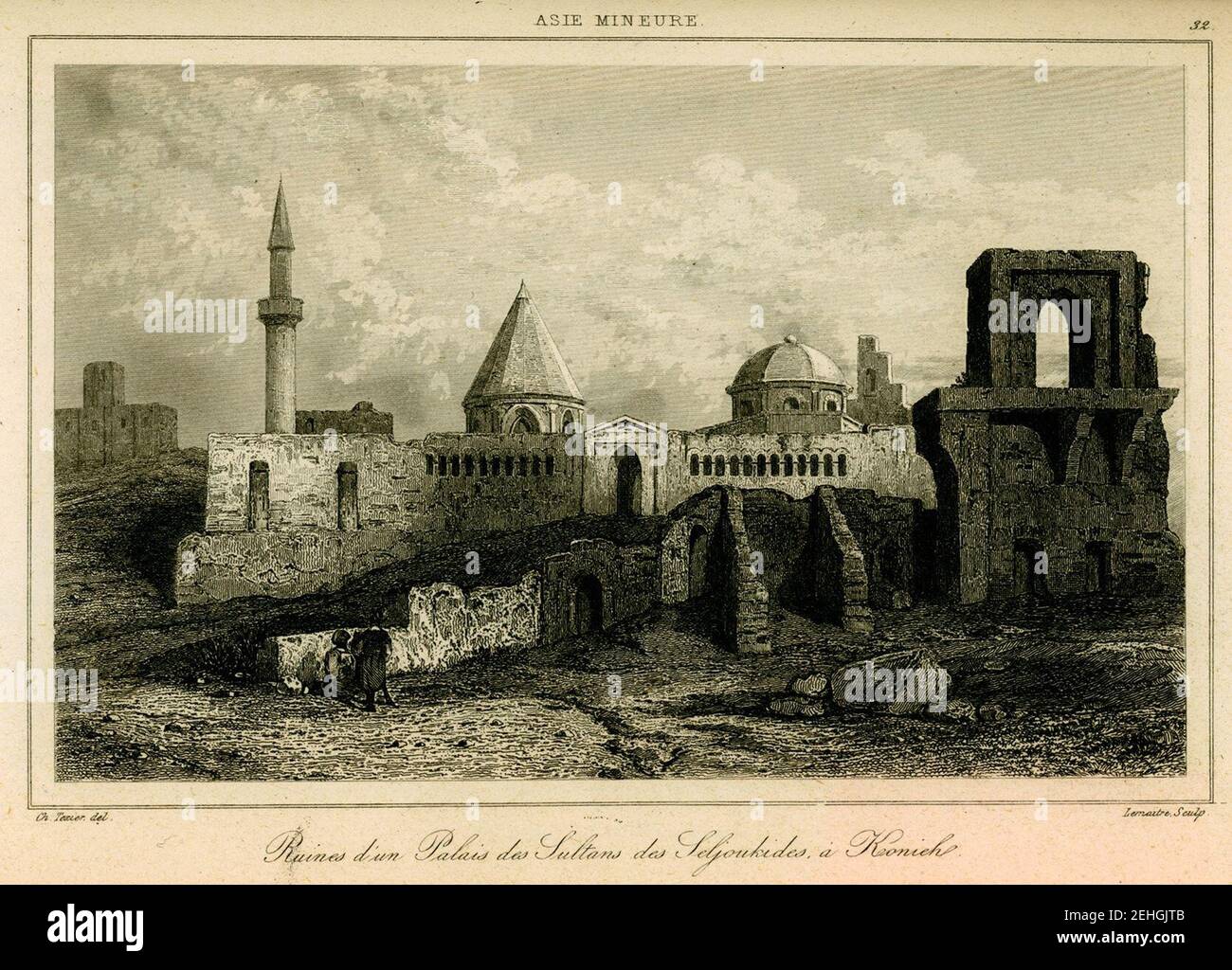 Palais des sultans seldjoukides à Konieh - Texier Charles Félix Marie ...