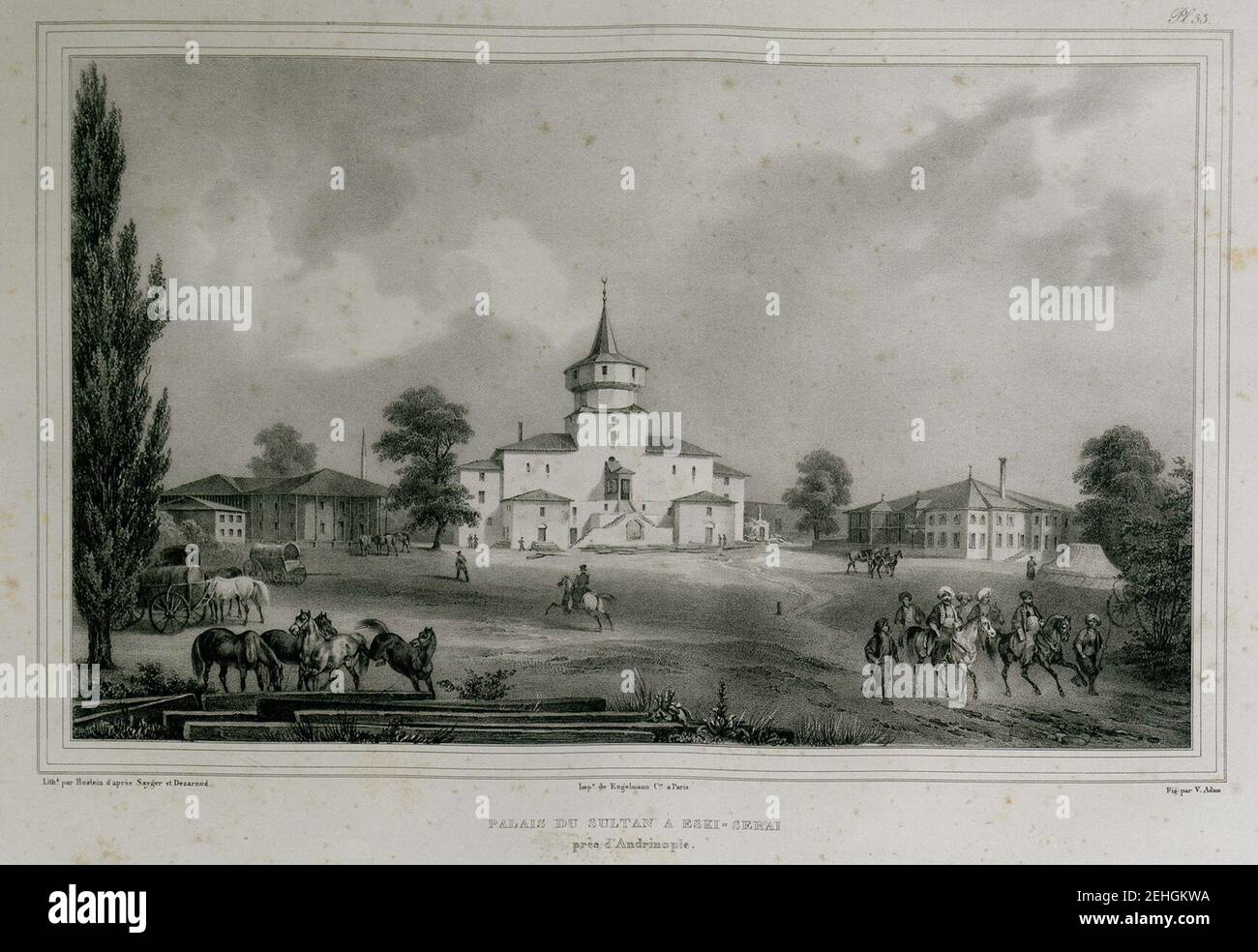 Palais du Sultan à Eski-serai près d'Andrinople - Sayger C - 1834 Stock ...