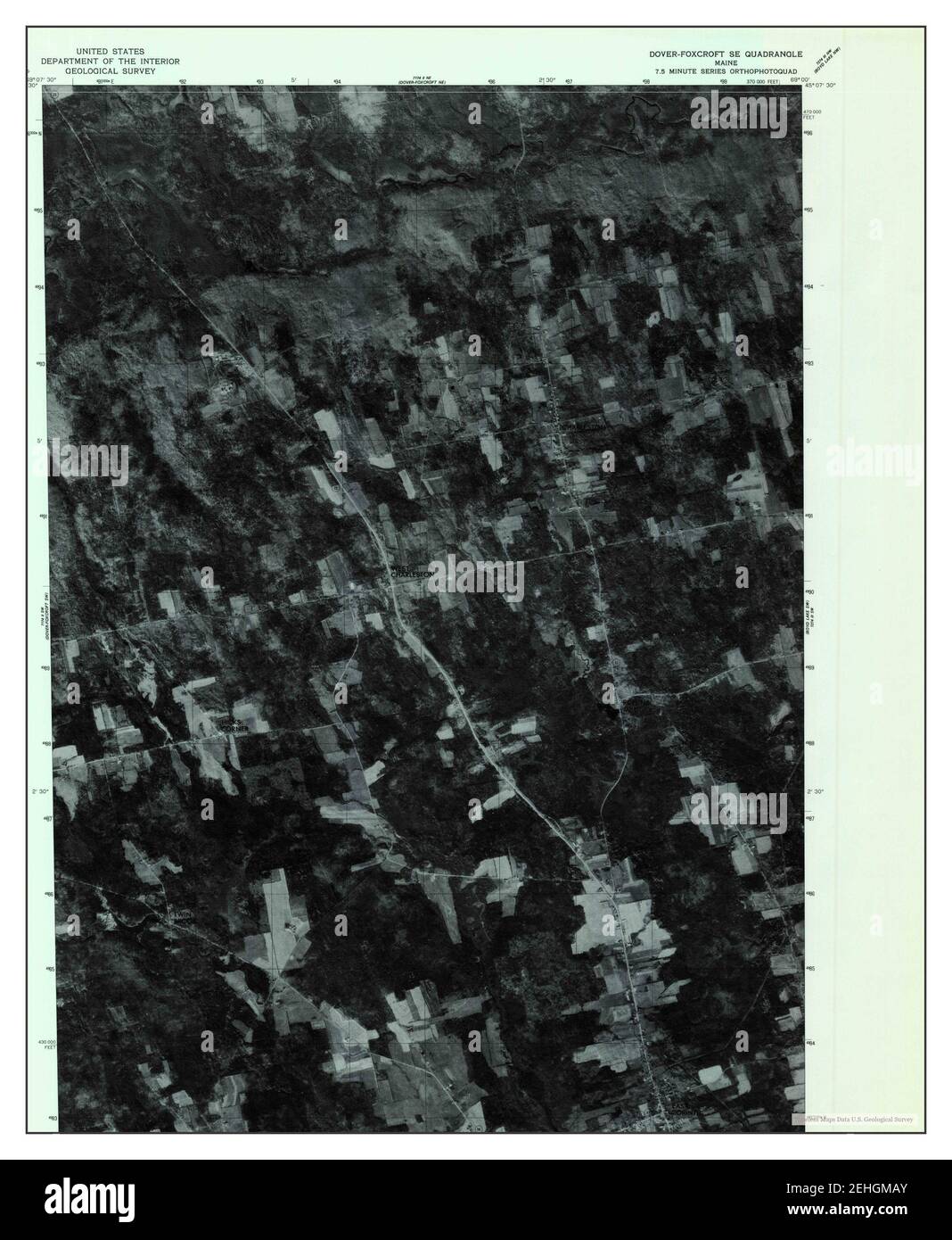 Dover-Foxcroft SE, Maine, map 1975, 1:24000, United States of America ...