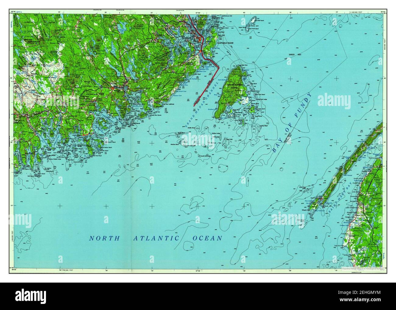 Map of eastport hi-res stock photography and images - Alamy