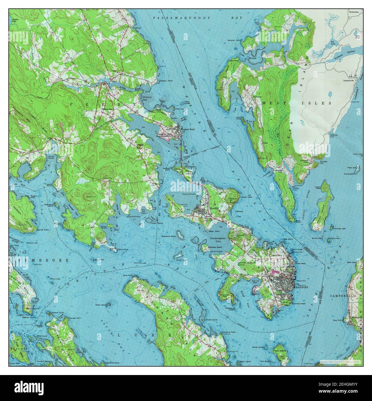 Eastport, Maine, map 1949, 1:24000, United States of America by ...