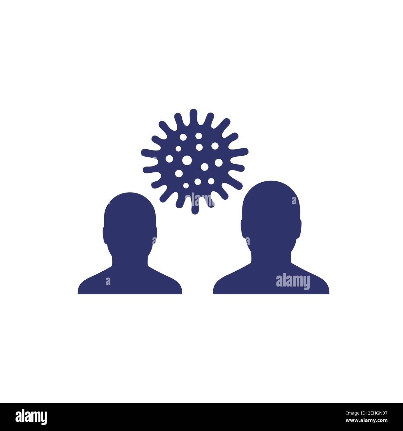 infection icon with virus and people vector Stock Vector Image & Art ...