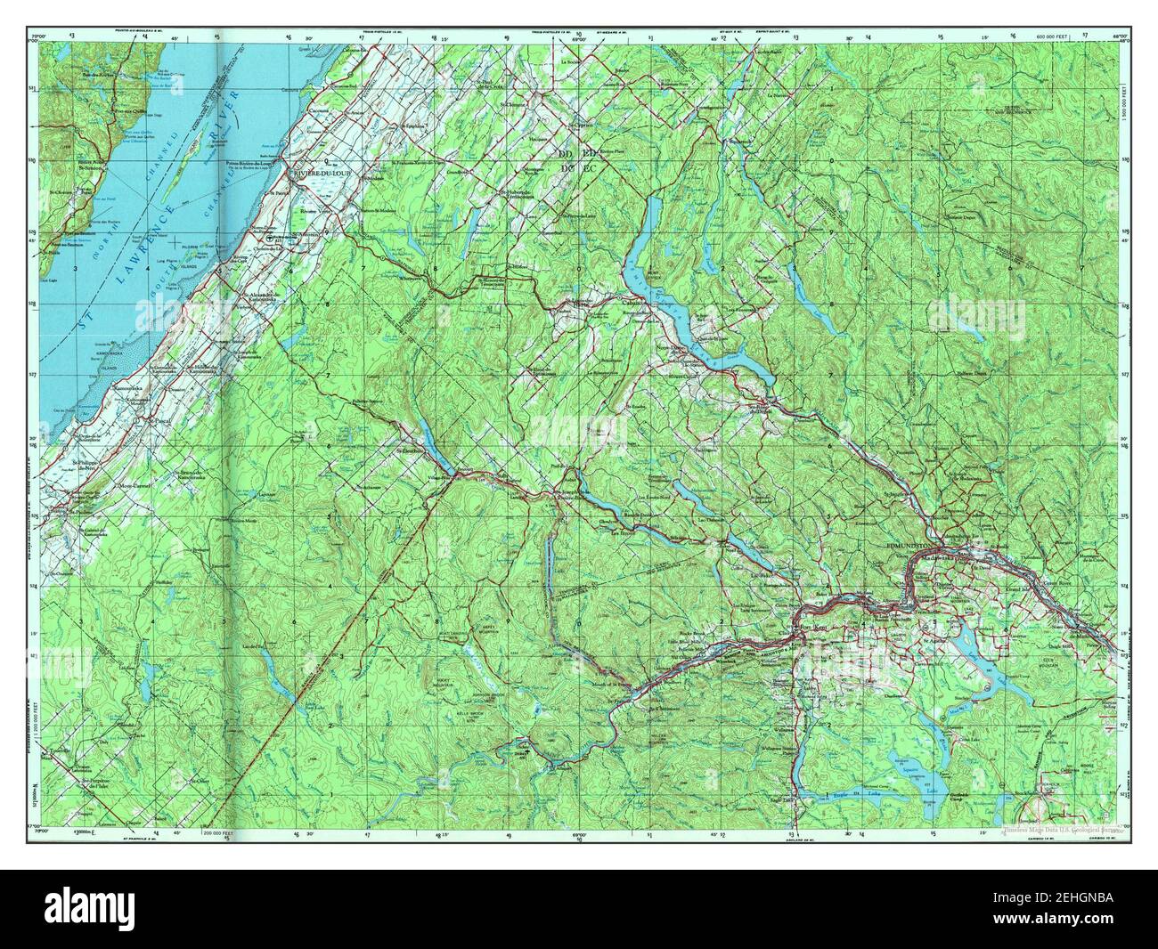 Edmundston, Maine, map 1962, 1:250000, United States of America by ...