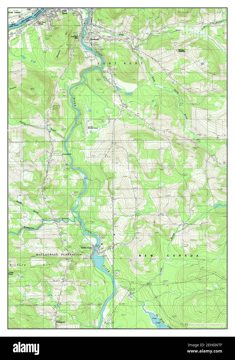 Fort Kent South, Maine, map 1985, 1:24000, United States of America by ...