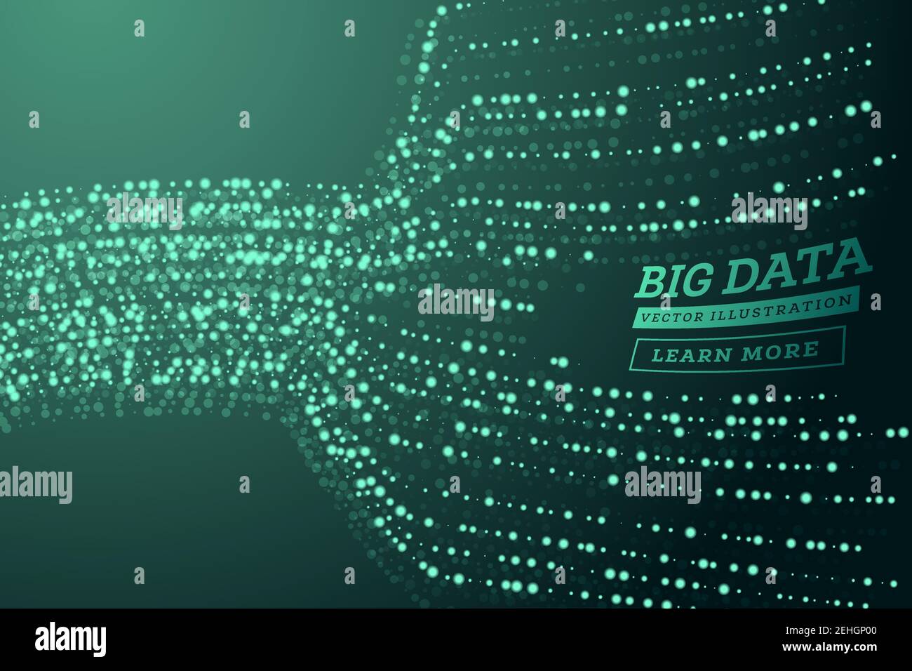 Big Data Concept Abstract Background Wave Of Dots And Weave Lines Network Connection