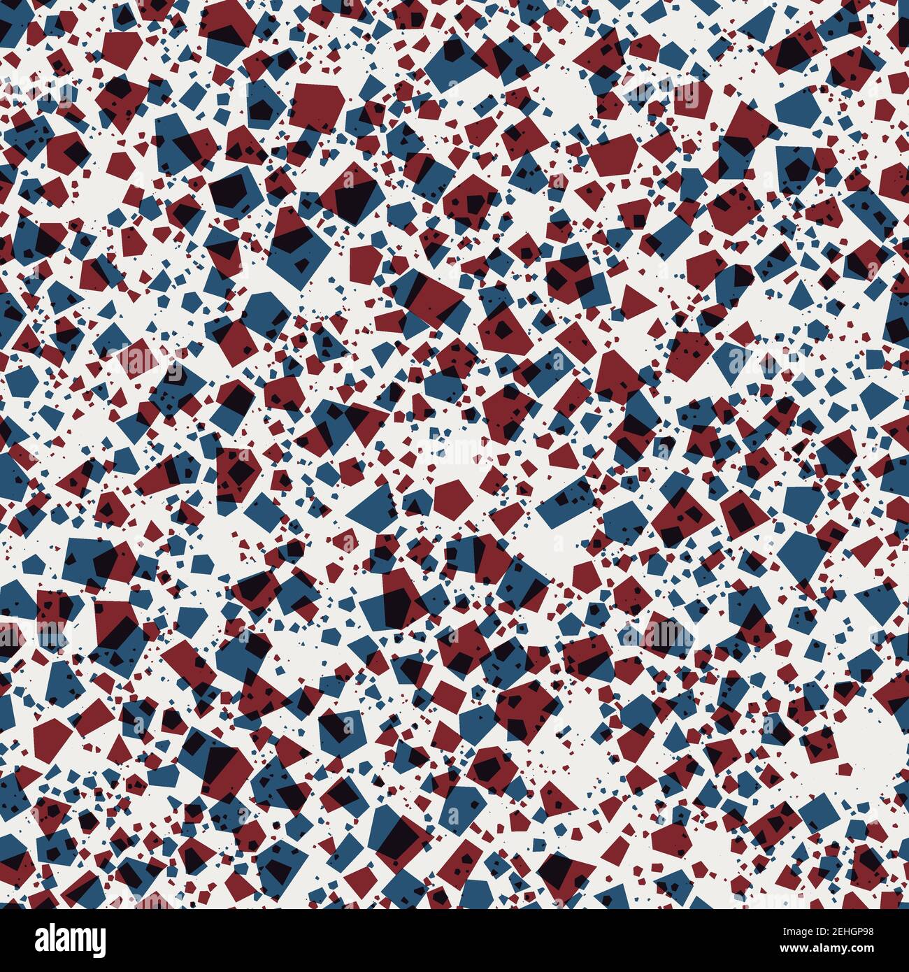 Seamless geo pattern in red blue black white Stock Photo - Alamy