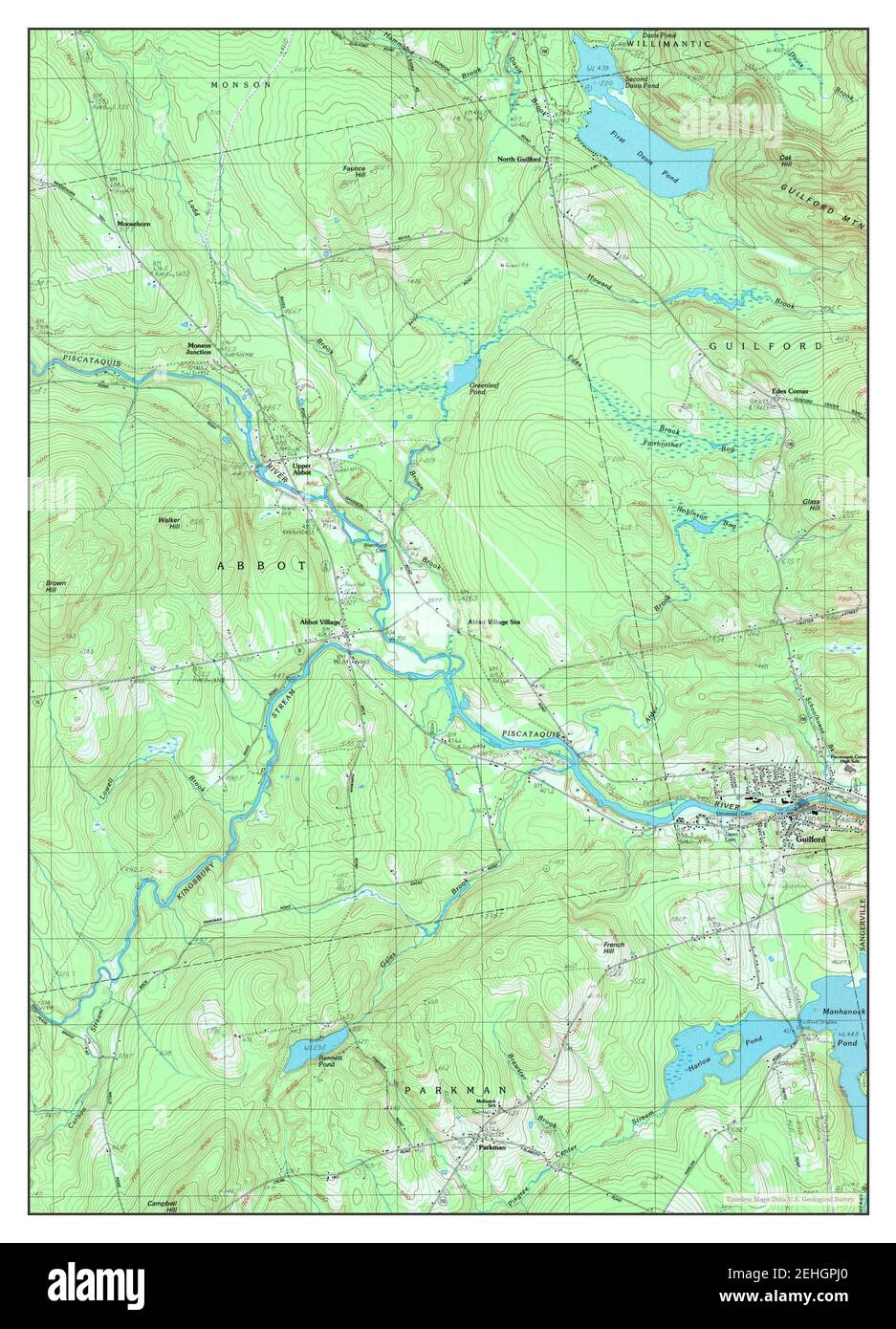 Guilford, Maine, map 1984, 1:24000, United States of America by ...