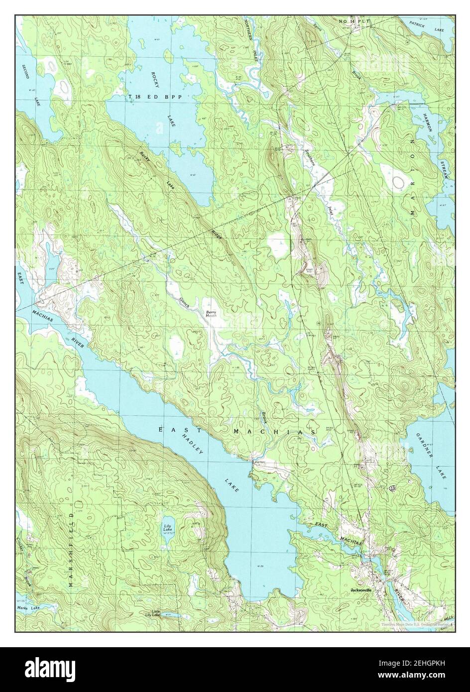Hadley Lake, Maine, map 1987, 1:24000, United States of America by ...