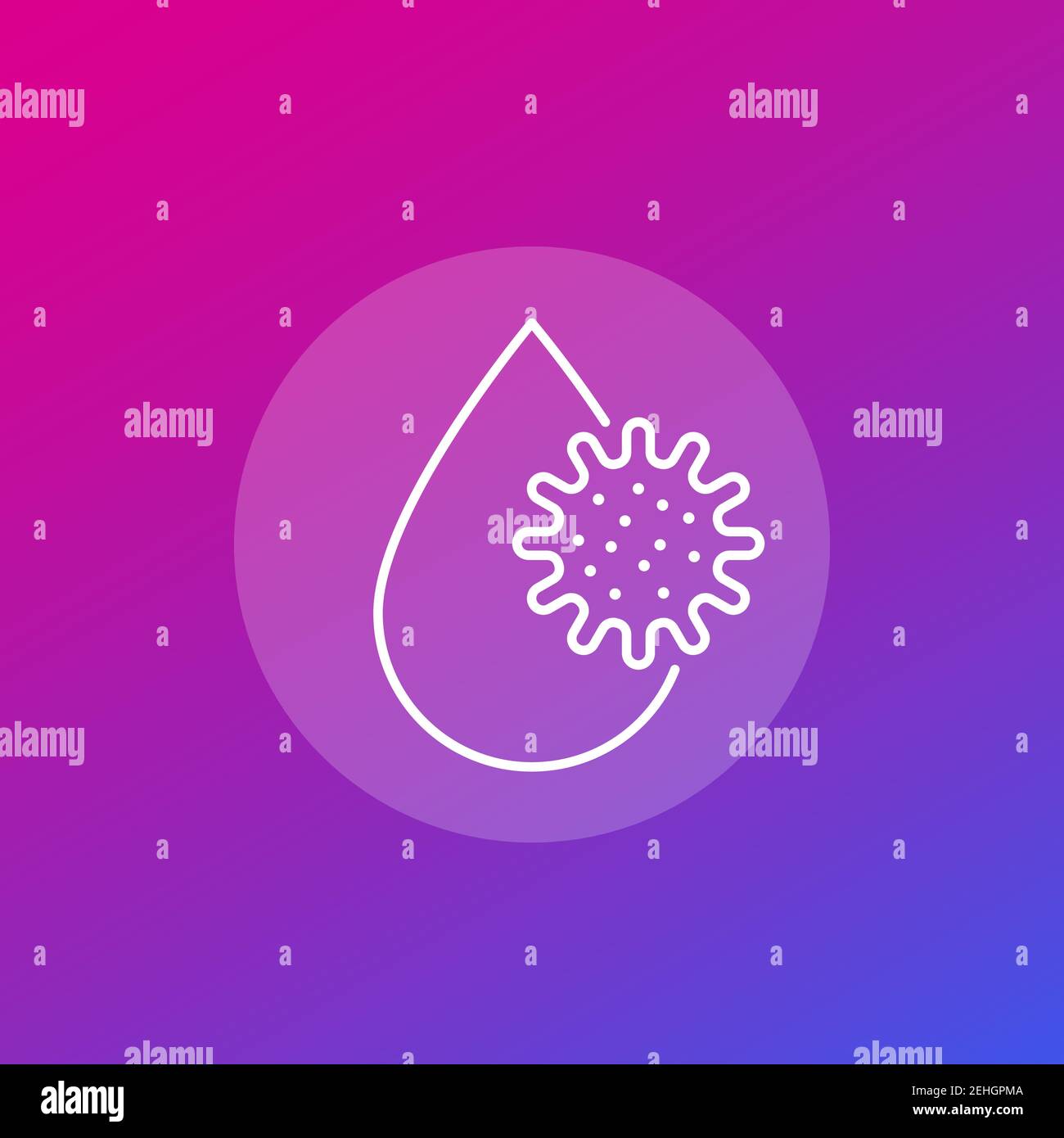 virus and water drop icon, line vector Stock Vector Image & Art - Alamy