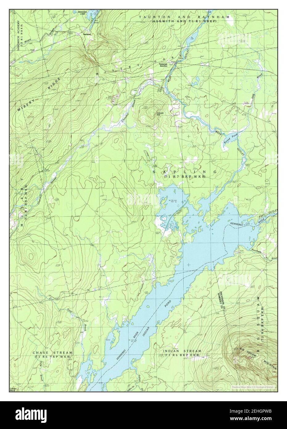 Indian Pond North, Maine, map 1988, 1:24000, United States of America ...