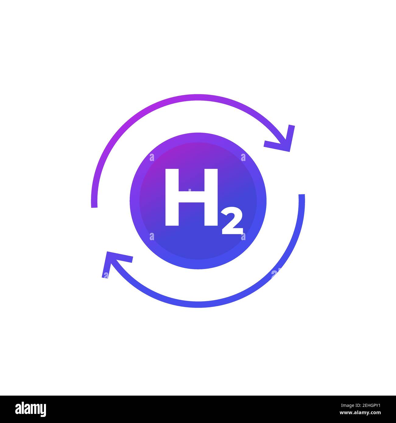 hydrogen vector icon with arrows Stock Vector Image & Art - Alamy