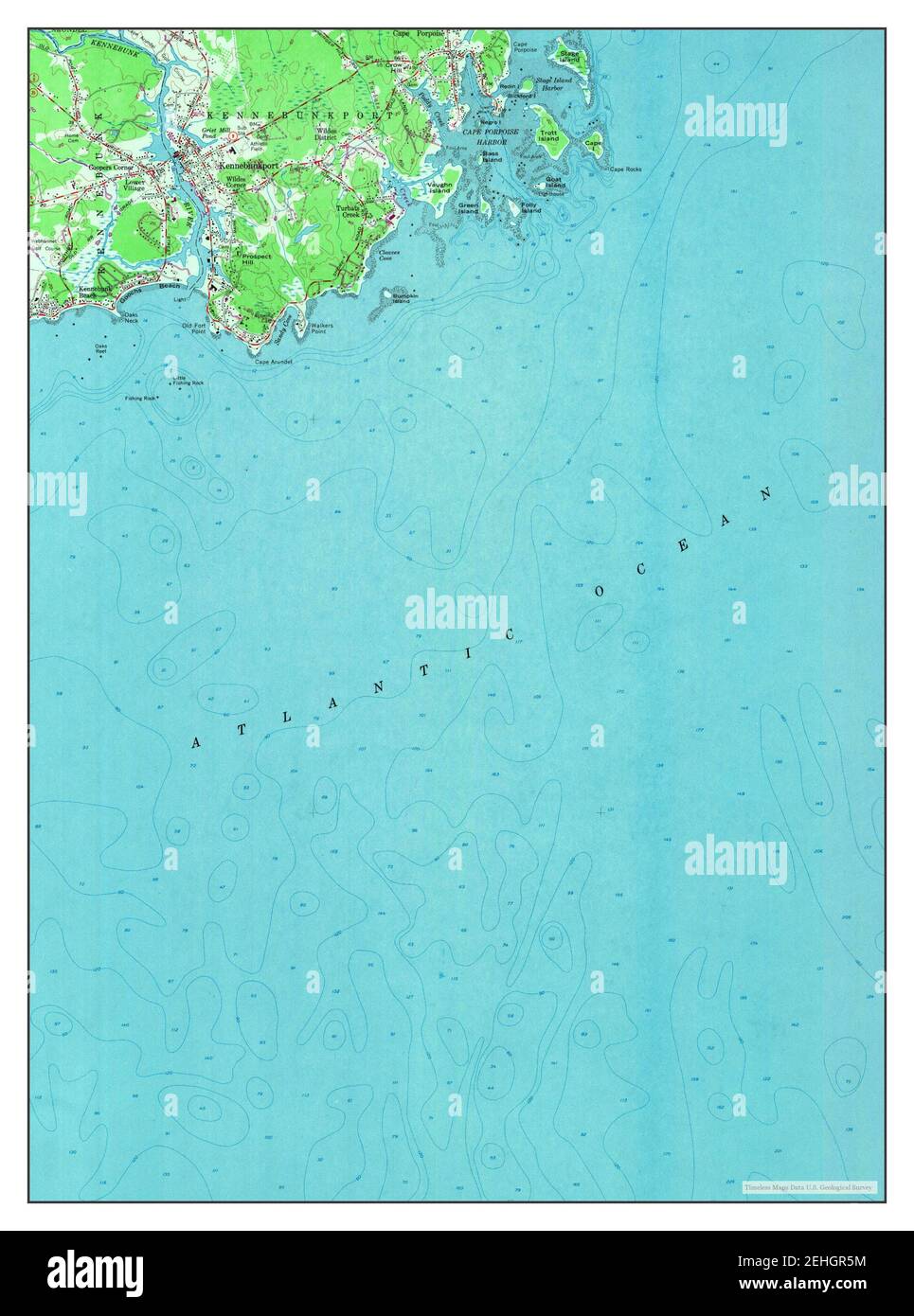 Kennebunkport maine map hi-res stock photography and images - Alamy