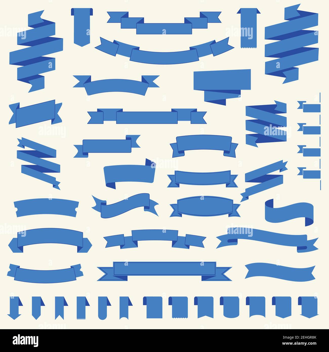vector blue ribbonsset . perfect templates for your design Stock Vector ...