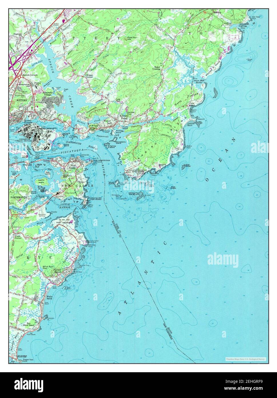 Map of kittery maine hi-res stock photography and images - Alamy