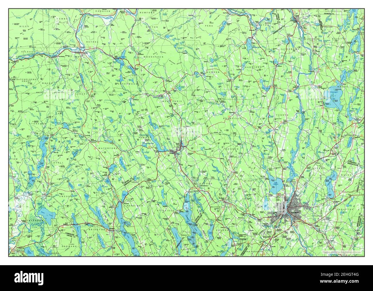 Lewiston, Maine, map 1986, 1:100000, United States of America by ...
