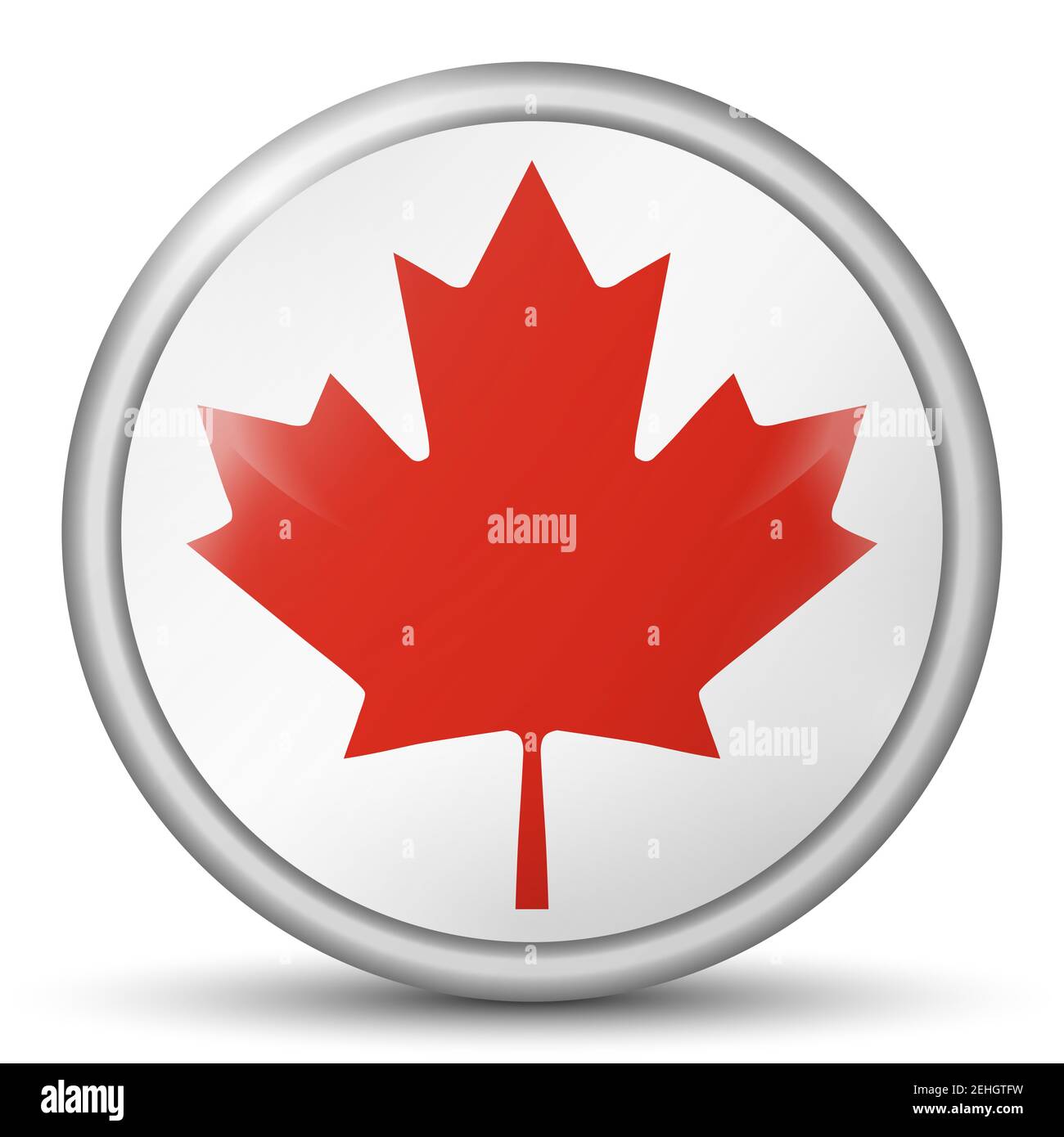 Glass light ball with flag of Canada. Round sphere, template icon ...