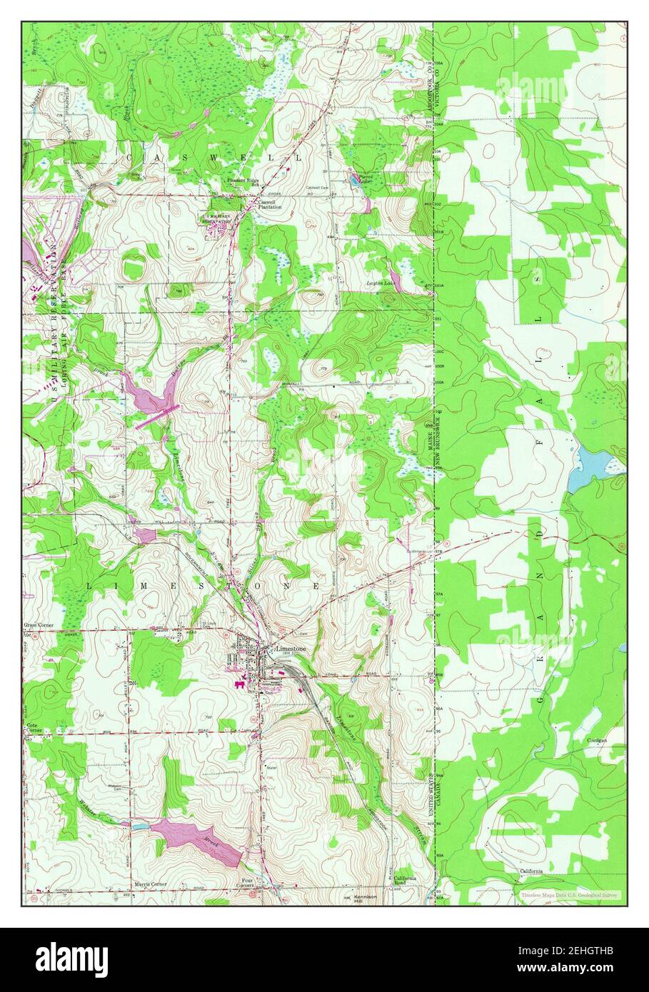 Limestone, Maine, map 1953, 1:24000, United States of America by ...