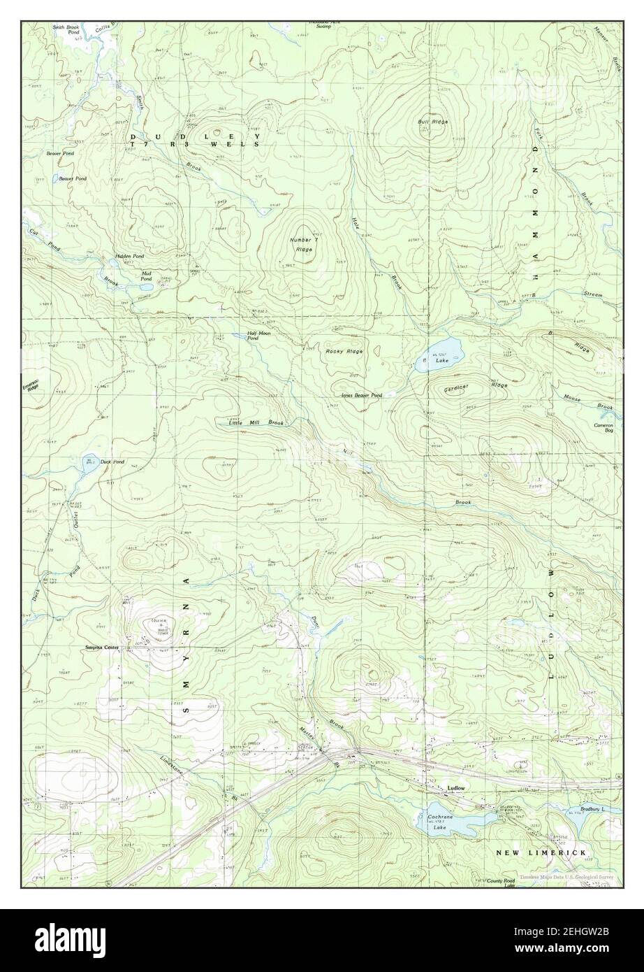 Ludlow, Maine, map 1986, 1:24000, United States of America by Timeless ...