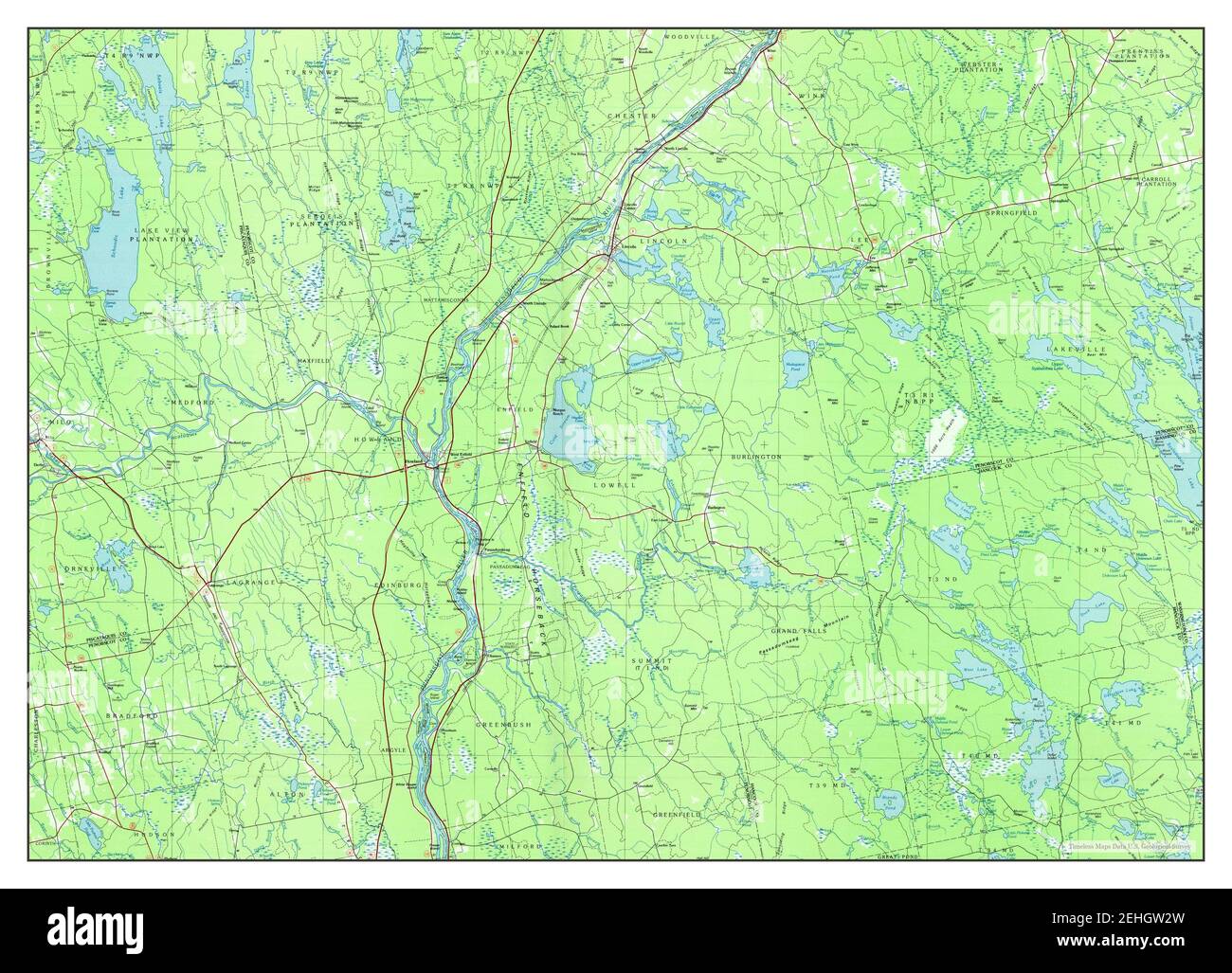 Lincoln, Maine, map 1986, 1:100000, United States of America by ...