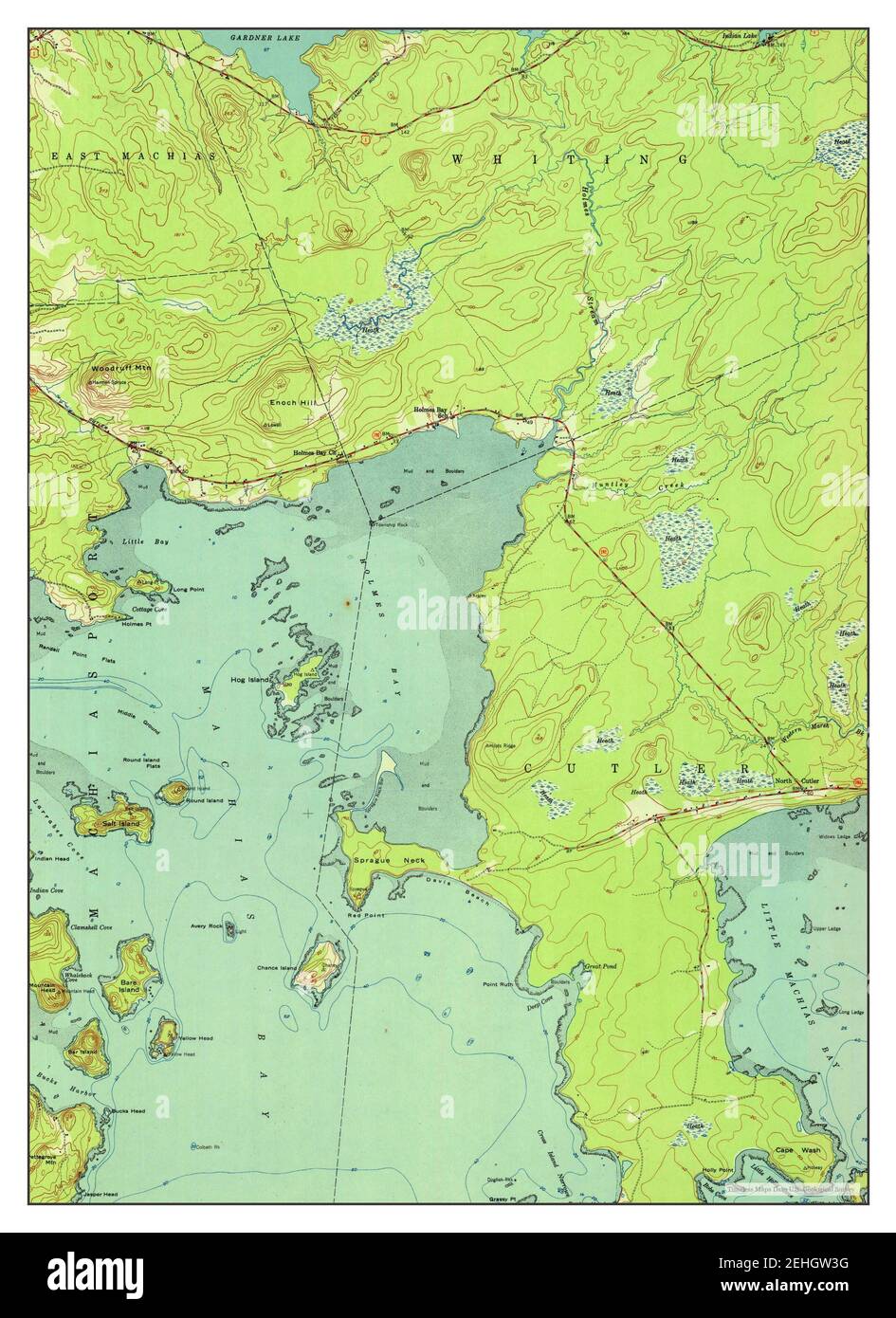 Map of machias hi-res stock photography and images - Alamy