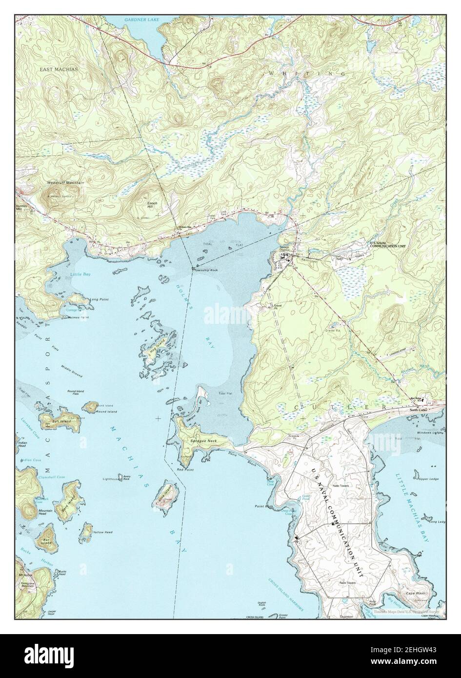 Machias Bay, Maine, map 1993, 1:24000, United States of America by ...