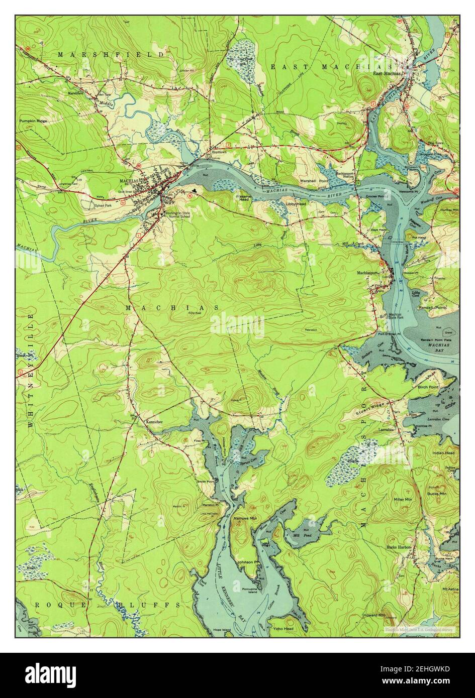 Map of machias hi-res stock photography and images - Alamy