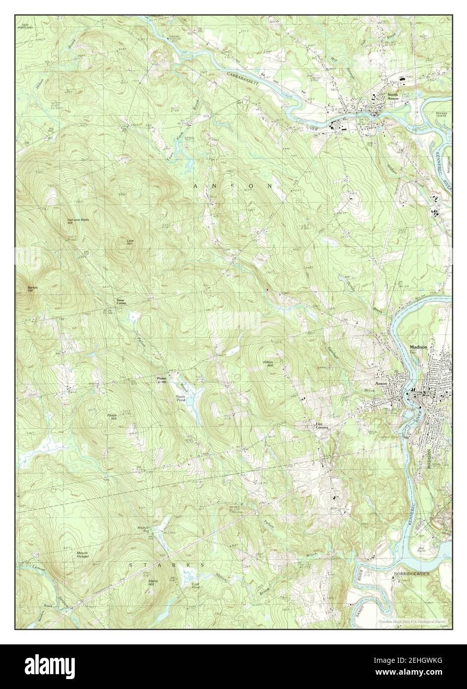 Map of madison maine Cut Out Stock Images & Pictures - Alamy