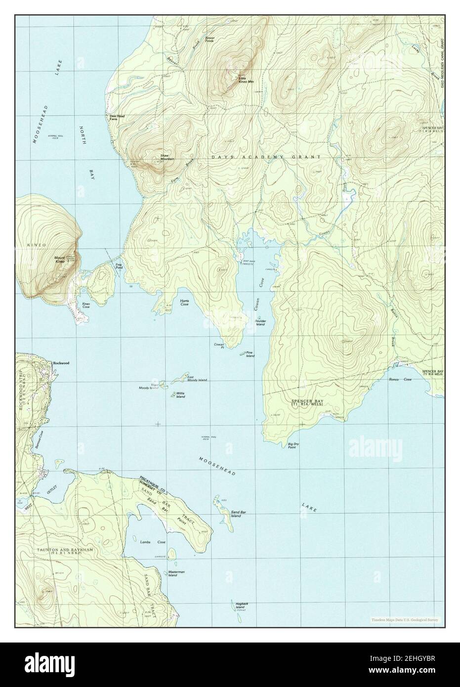 Mount Kineo, Maine, map 1989, 1:24000, United States of America by ...