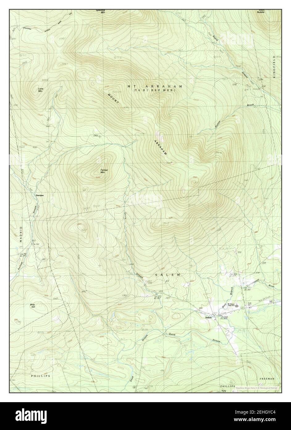 Mount Abraham, Maine, map 1984, 1:24000, United States of America by ...