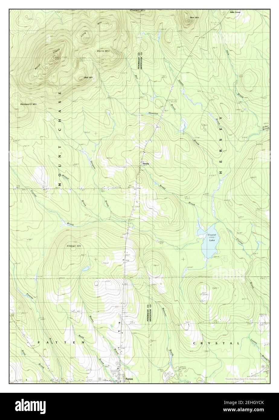 Mount Chase, Maine, map 1986, 1:24000, United States of America by ...
