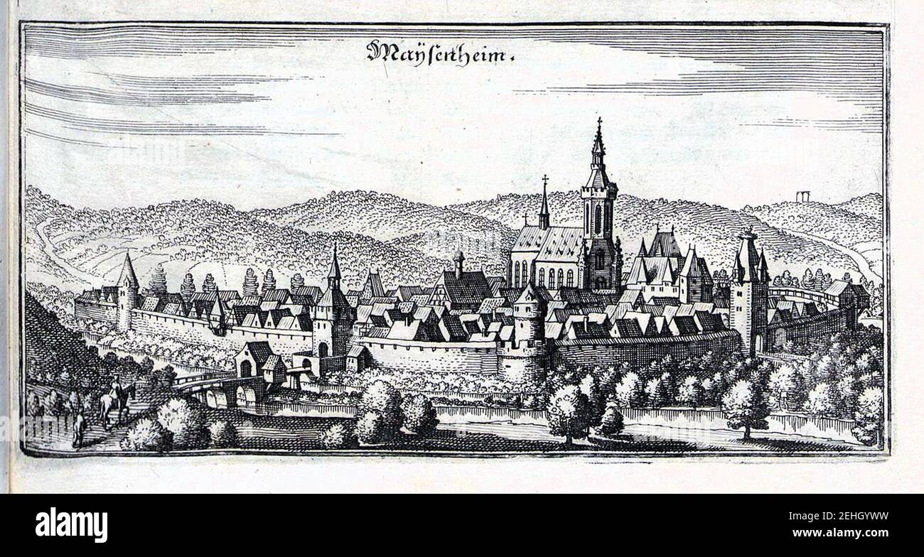 Palatinatus Rheni (Merian) b 114 3 Stock Photo - Alamy