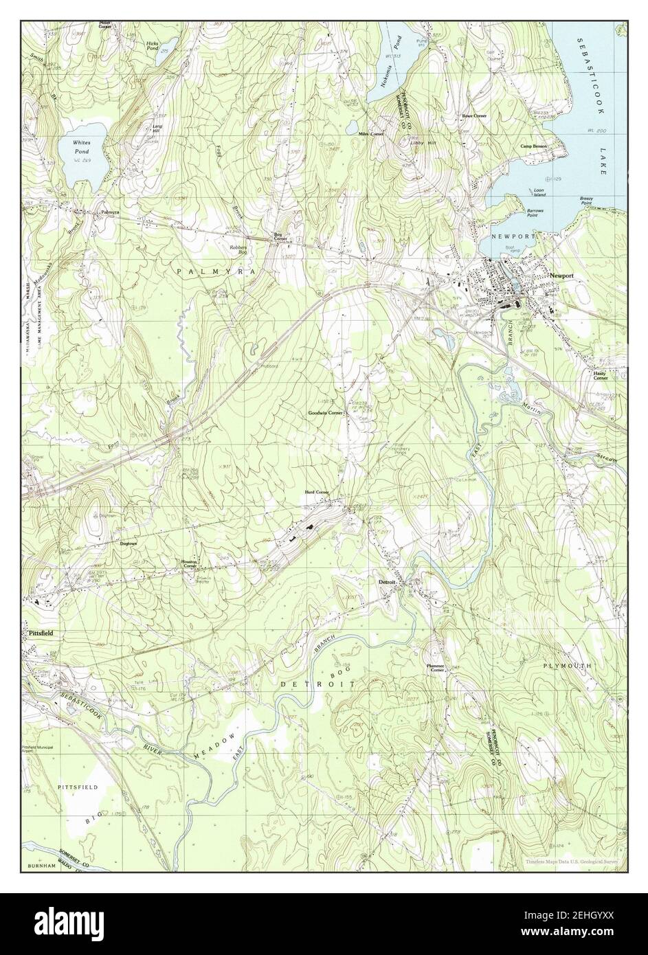Newport, Maine, map 1982, 1:24000, United States of America by Timeless ...