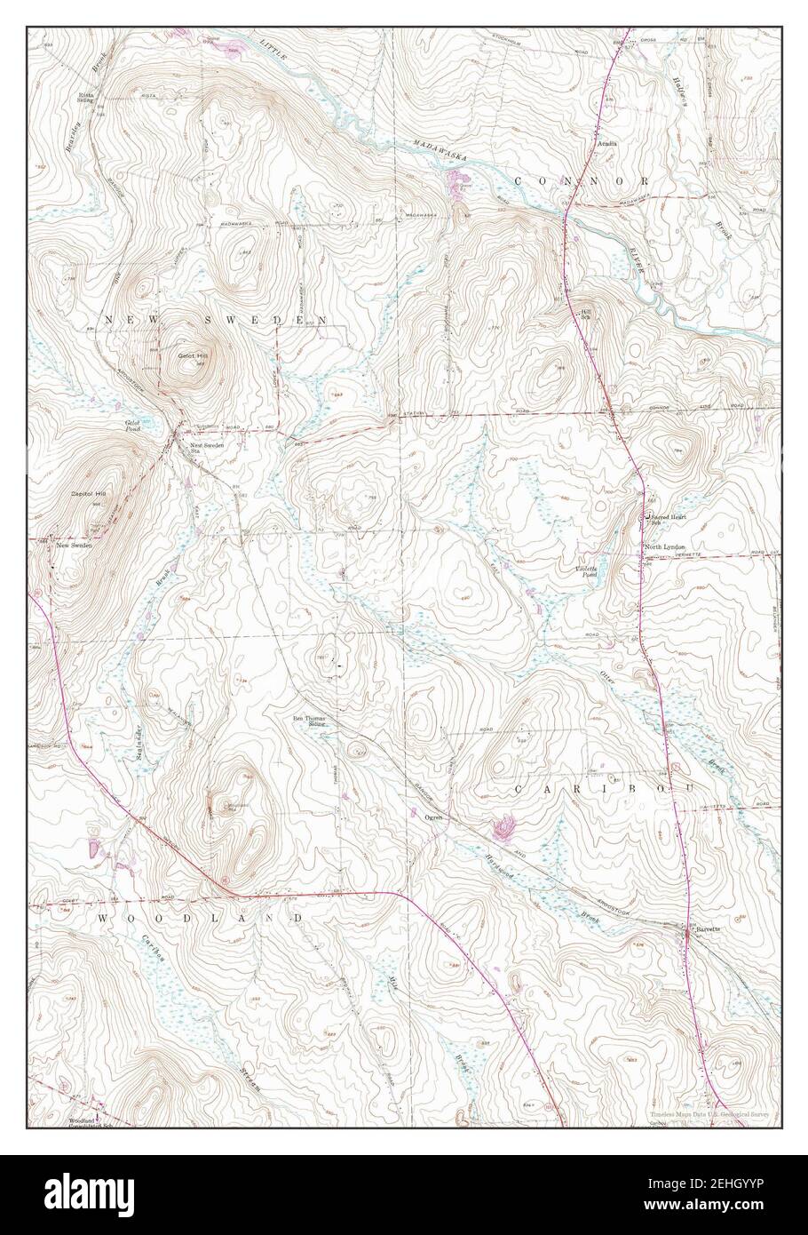 New Sweden, Maine, map 1953, 1:24000, United States of America by ...