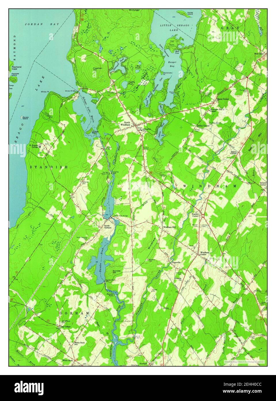 North windham map Cut Out Stock Images & Pictures - Alamy