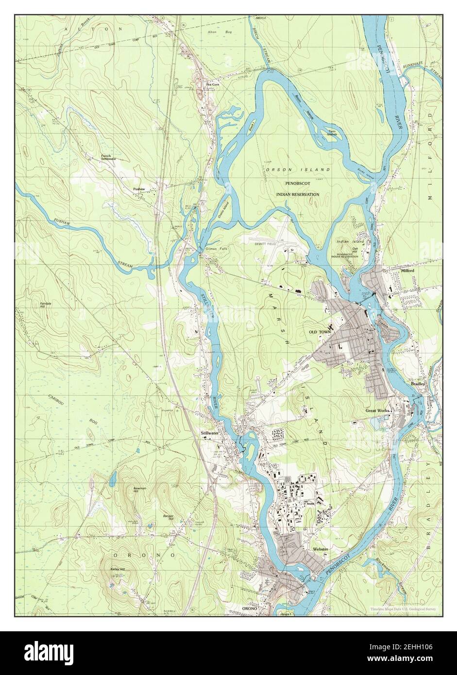 Old Town, Maine, map 1998, 1:24000, United States of America by ...