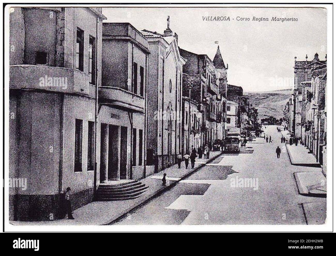 Palazzo comunale di Villarosa - una cartolina dall '900 Stock Photo - Alamy