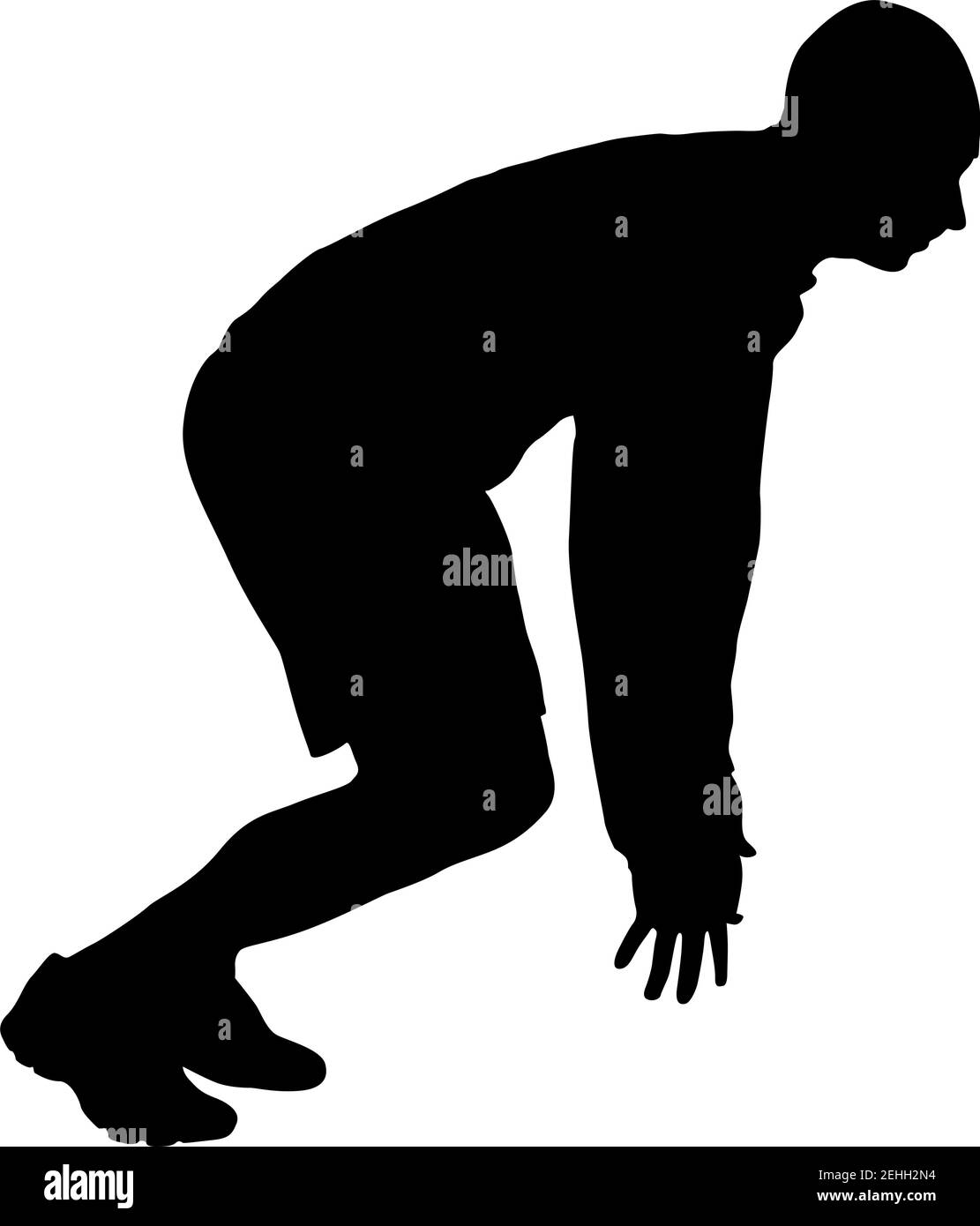 Man long jump Stock Vector Images - Alamy