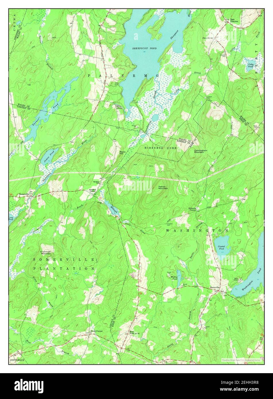 Razorville, Maine, map 1961, 1:24000, United States of America by ...
