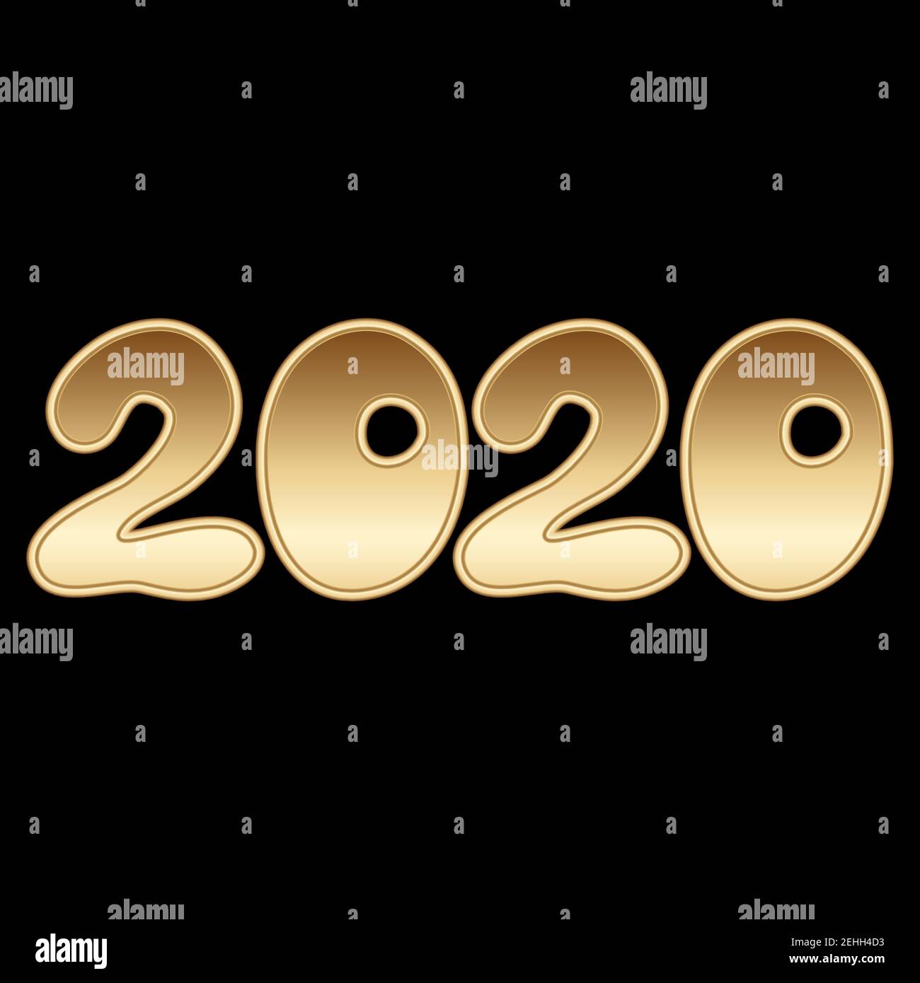 2020 hand written golden Stock Vector Images - Alamy