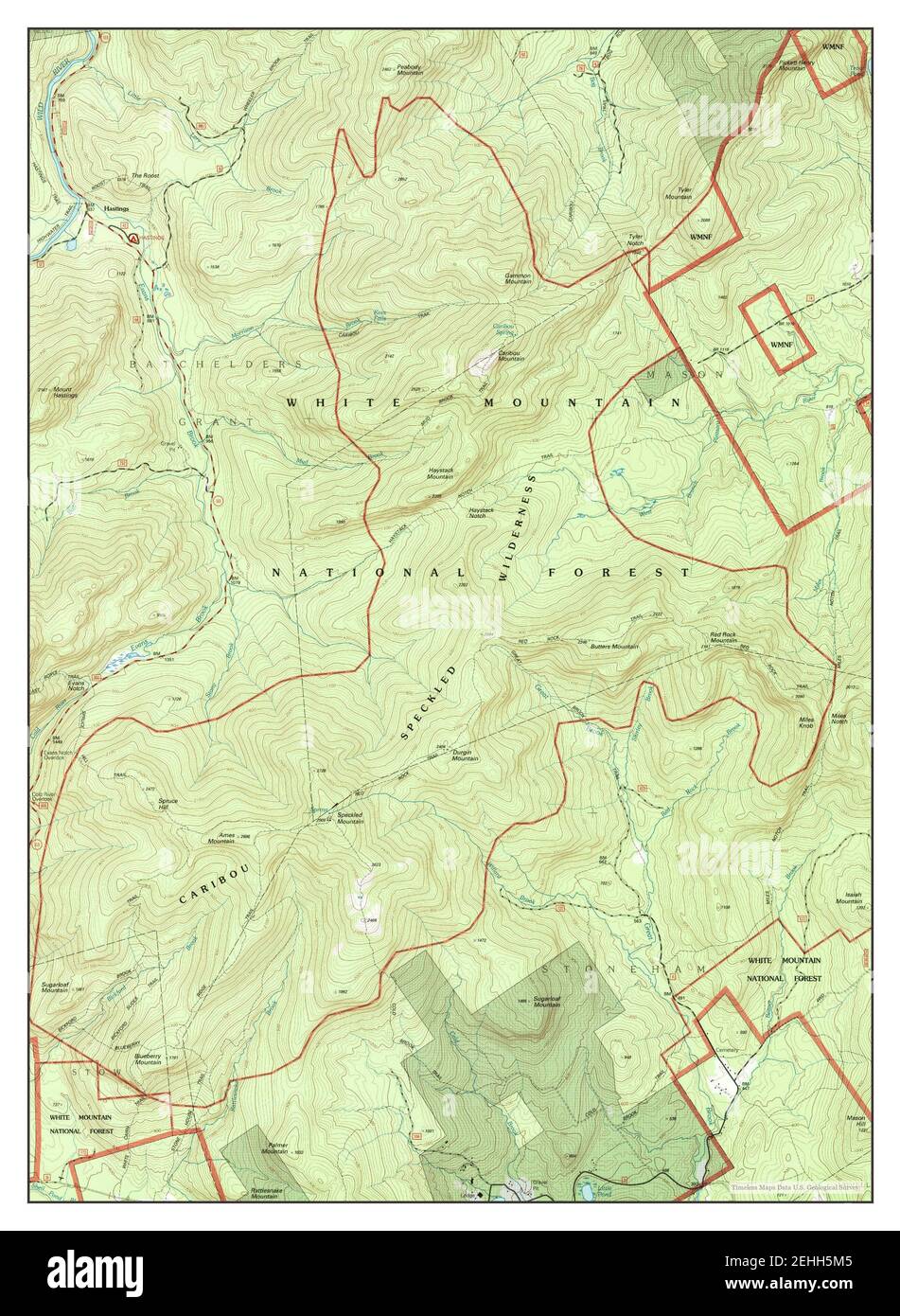 Speckled Mountain, Maine, map 1995, 1:24000, United States of America ...