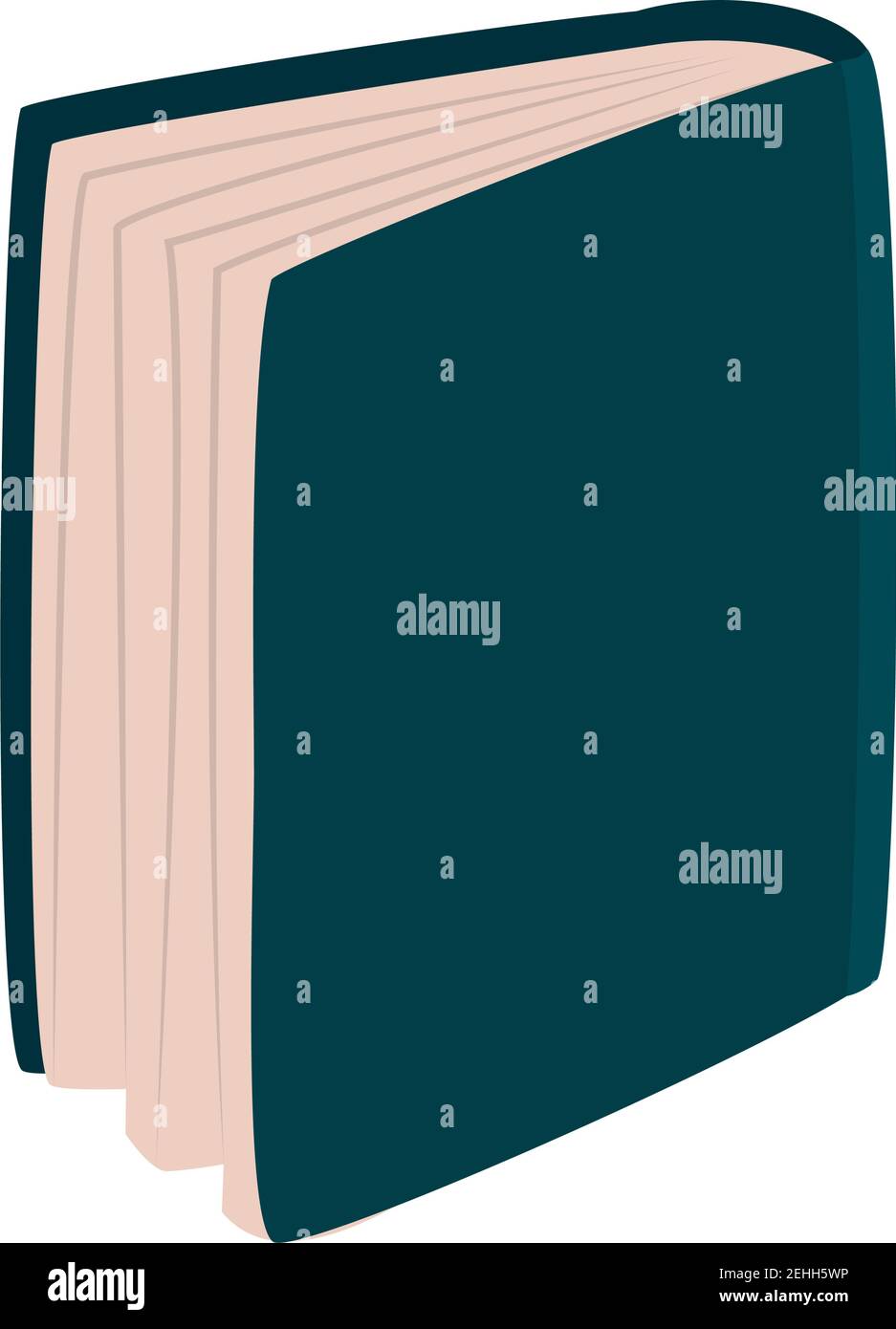 book standing icon over white background, flat style, vector ...