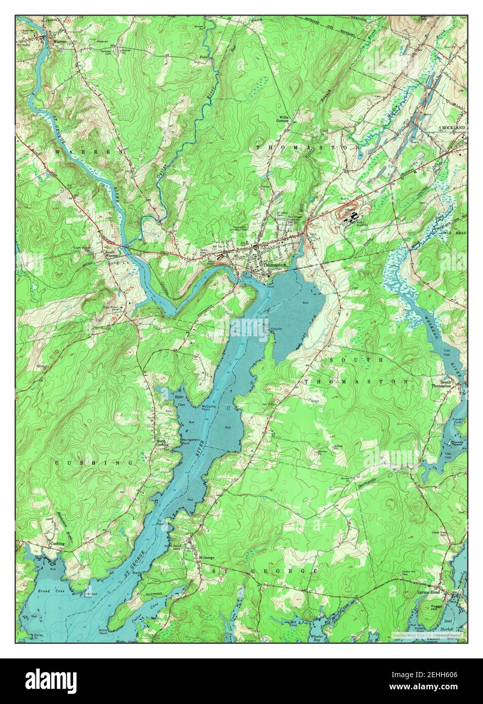 Thomaston, Maine, map 1955, 1:24000, United States of America by ...