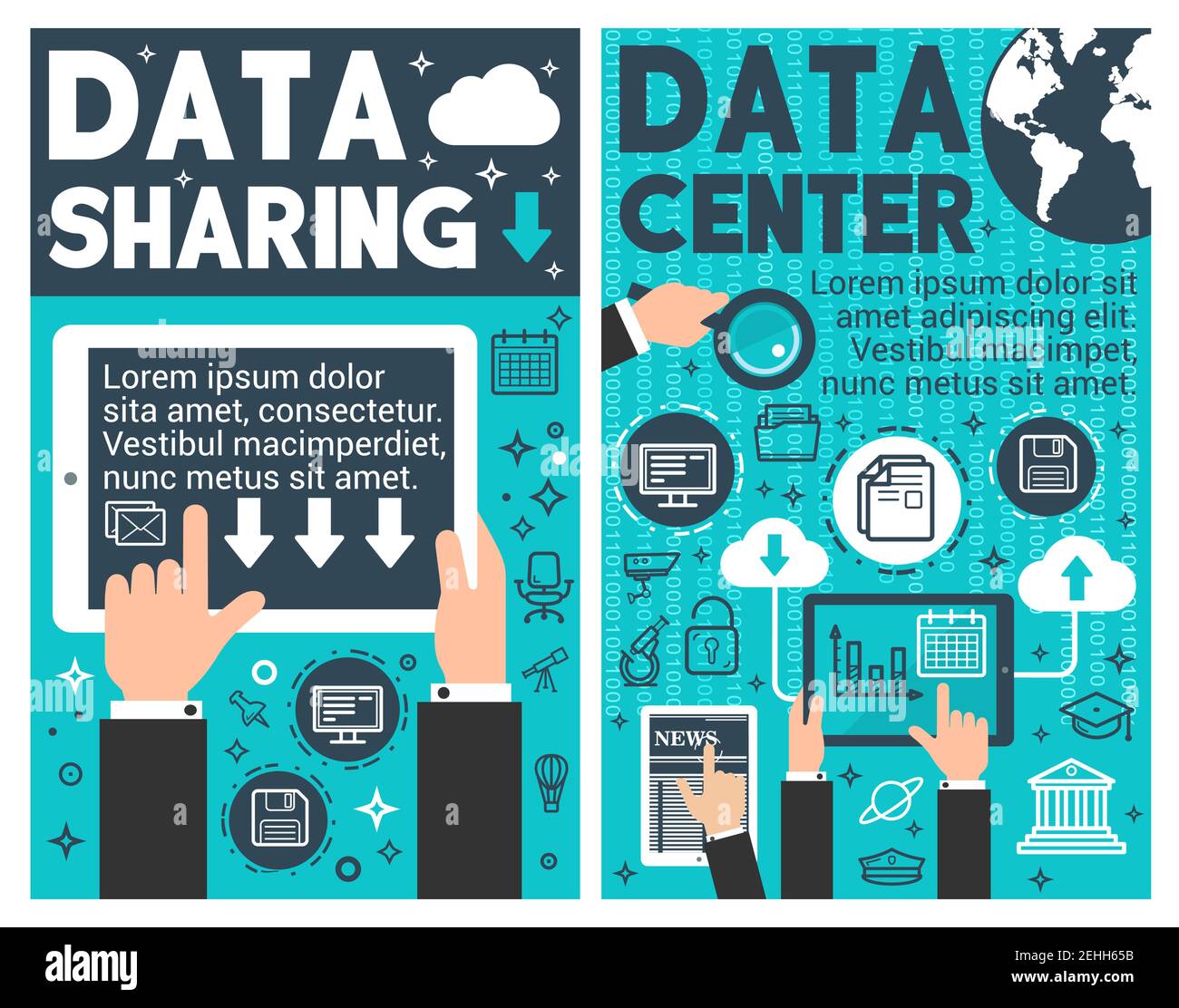 Banner data center digital connection Cut Out Stock Images & Pictures ...