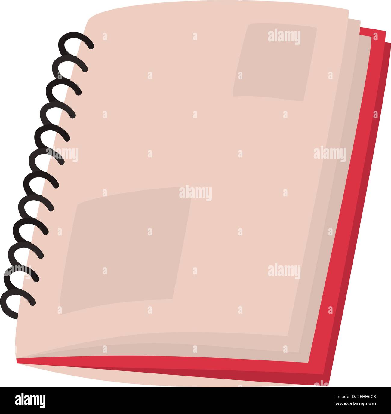 open notebook icon over white background, flat style, vector ...