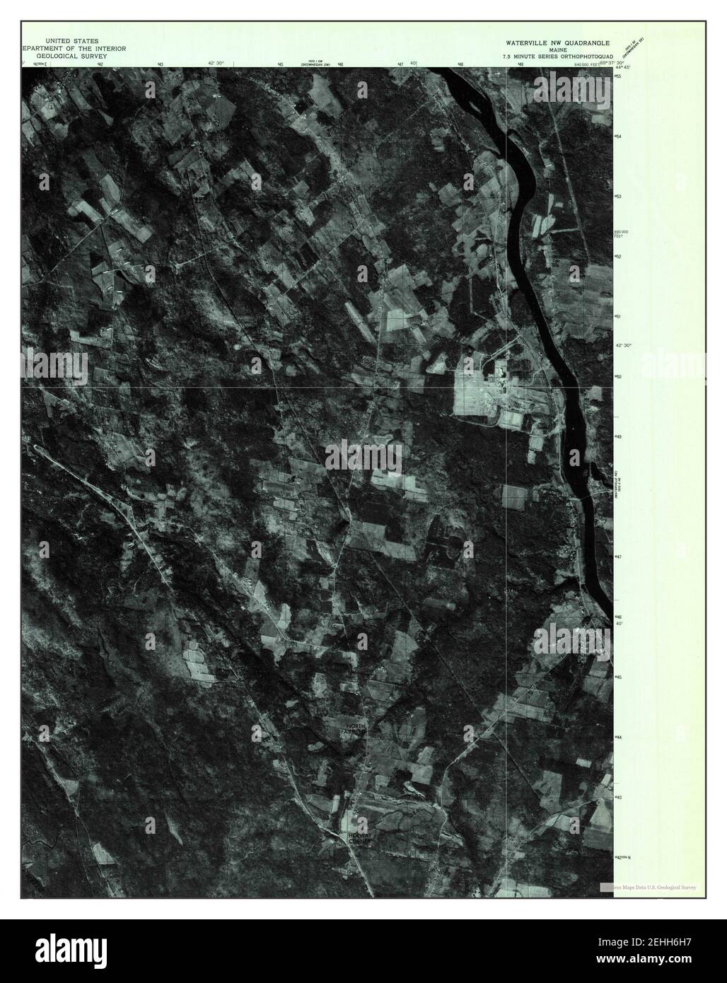 Waterville NW, Maine, map 1975, 1:24000, United States of America by ...