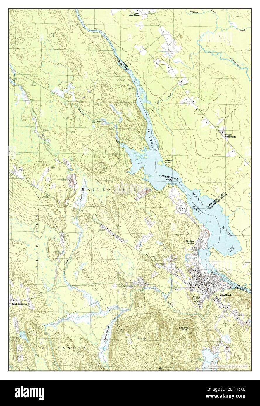 Woodland, Maine, map 1987, 1:24000, United States of America by ...
