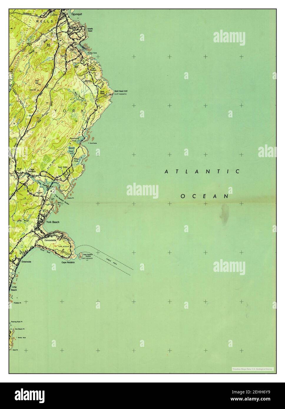 York Beach, Maine, map 1944, 1:24000, United States of America by ...