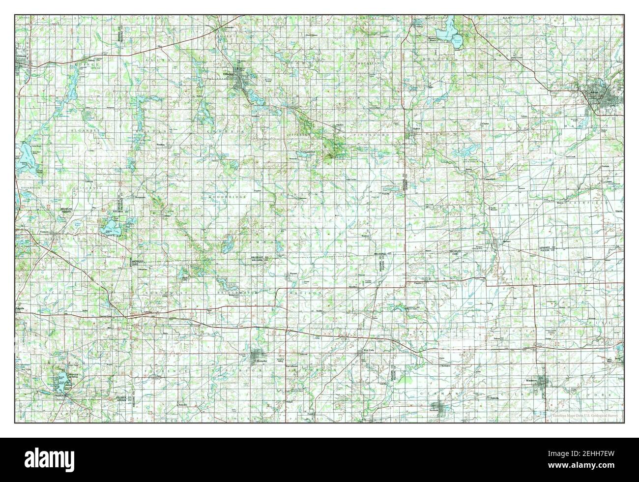 Map of adrian michigan Cut Out Stock Images & Pictures - Alamy