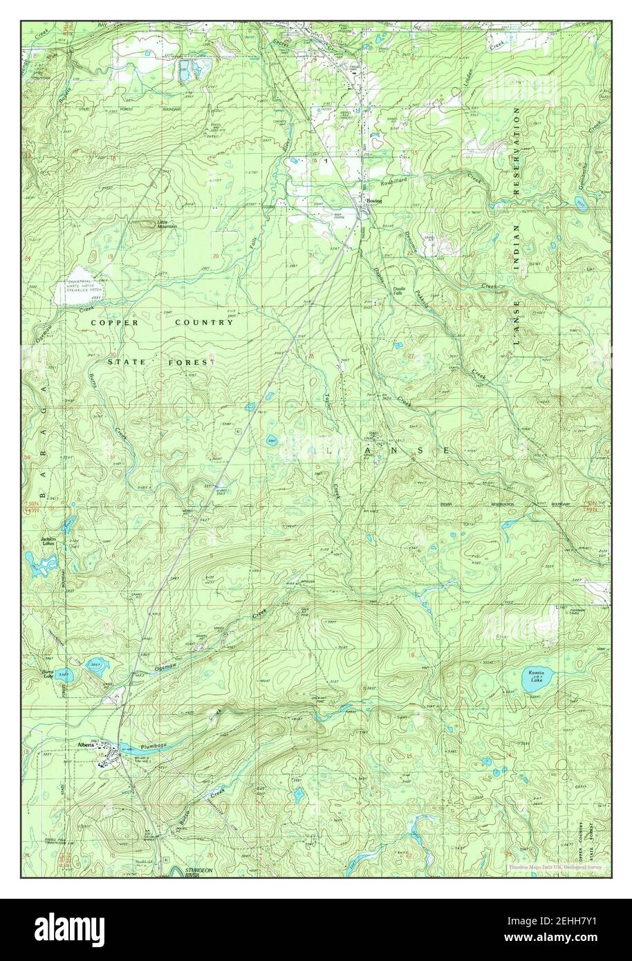 Alberta, Michigan, map 1985, 1:24000, United States of America by ...