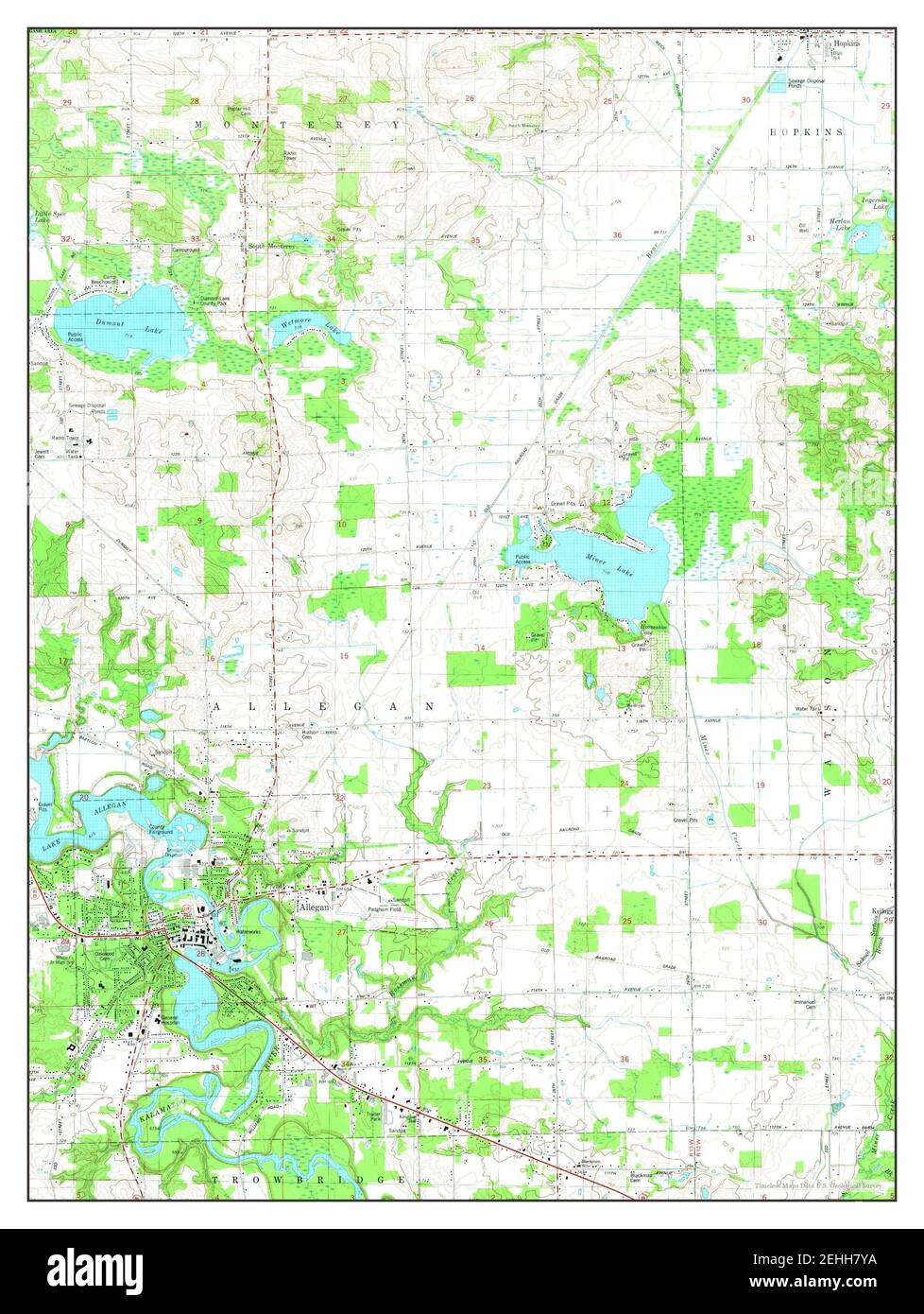 Allegan, Michigan, map 1981, 1:24000, United States of America by ...